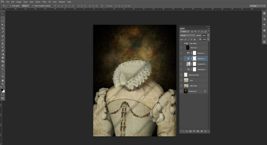 Lady Renaissance Pet Portrait Template - PSD File - Pet Portrait ...