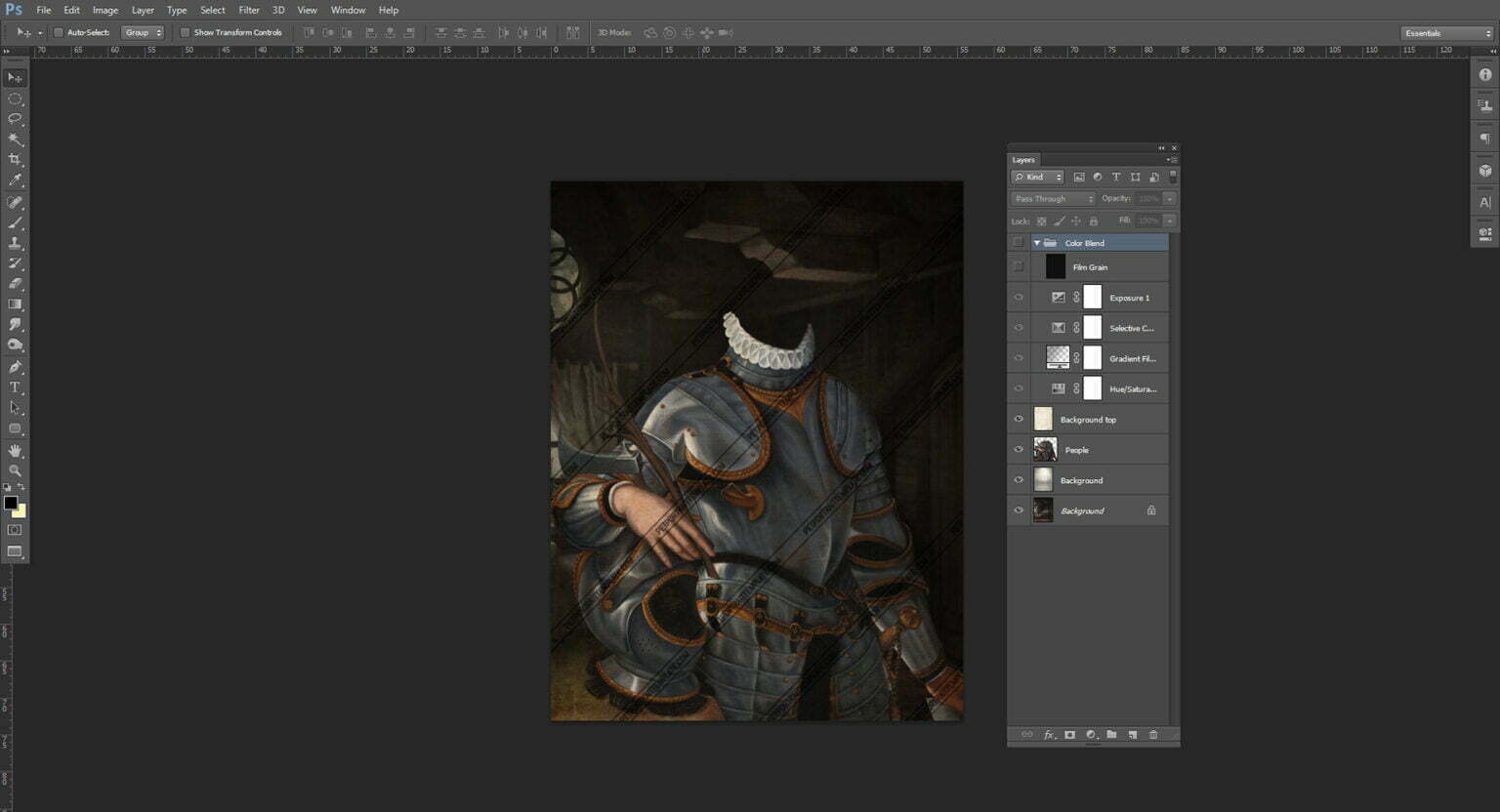 Renaissance Pet Portrait Template Soldiers Equipped With Armor - PSD ...