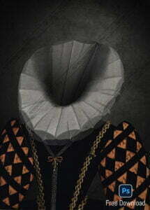 Royal Portrait Template Renaissance Of A Lady - PSD File