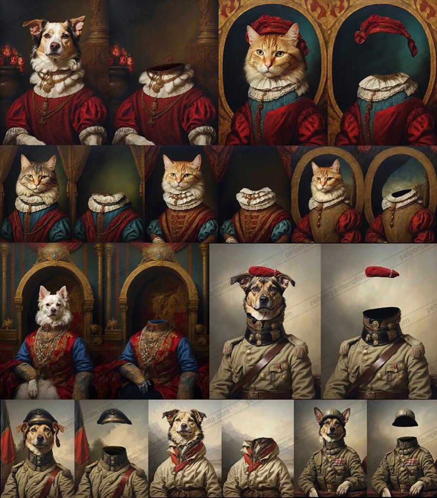 Set 100+ Pet Portrait Template PSD - New 2024